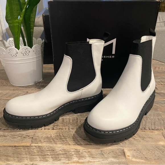 Marc Fisher | Shoes | Marc Fisher Patrick Womens White Leather Chelsea ...